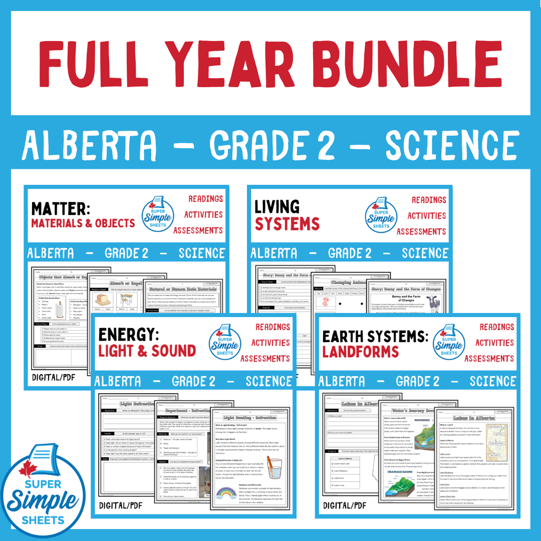 Alberta Grade 2 Science - Full Year Bundle - NEW 2023 CURRICULUM ...