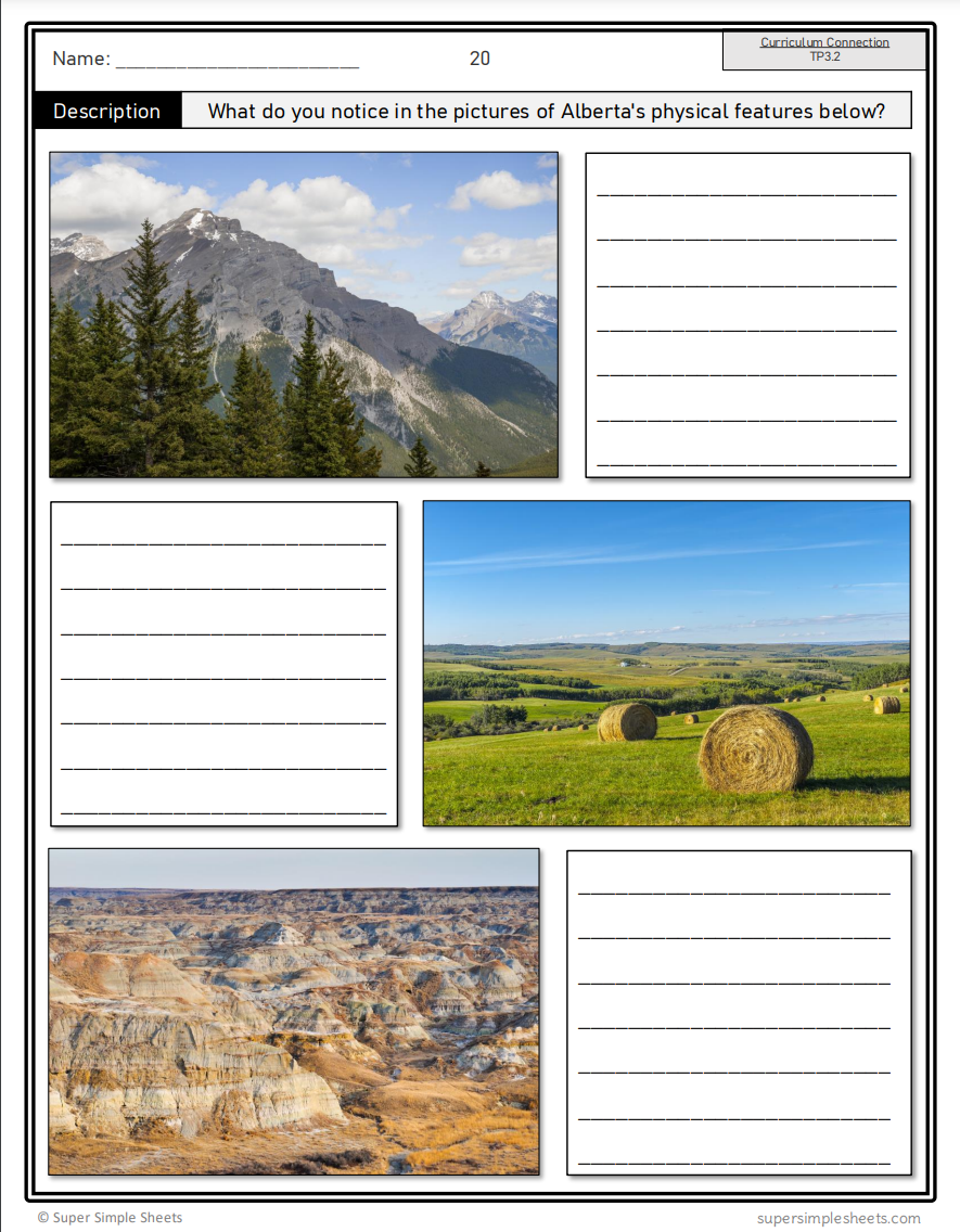 Time and Place Unit - Grade 3 - Alberta Social Studies - Lesson/Workbo ...