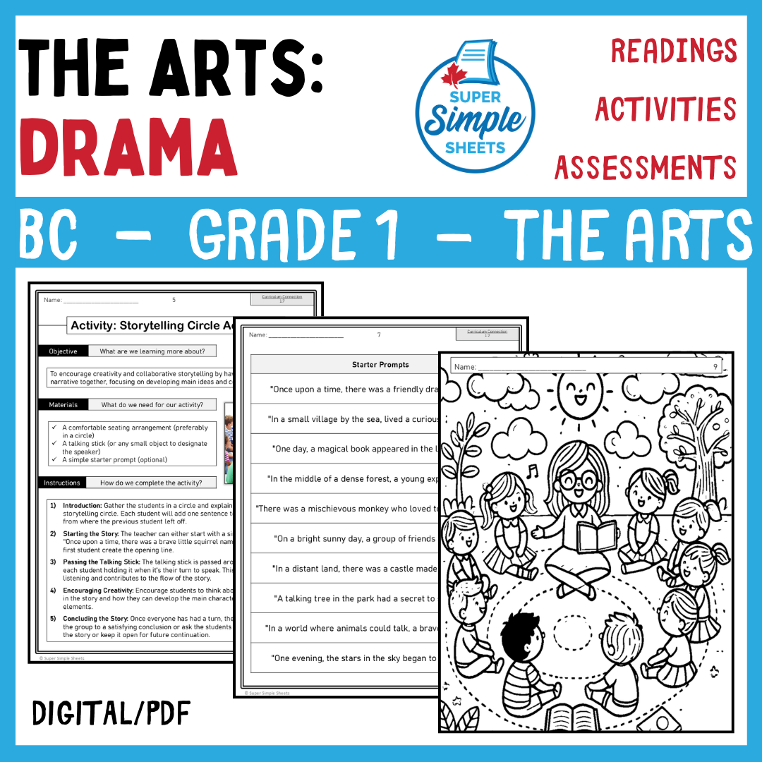BC Arts Education - Grade 1 - Drama Unit – Super Simple Sheets