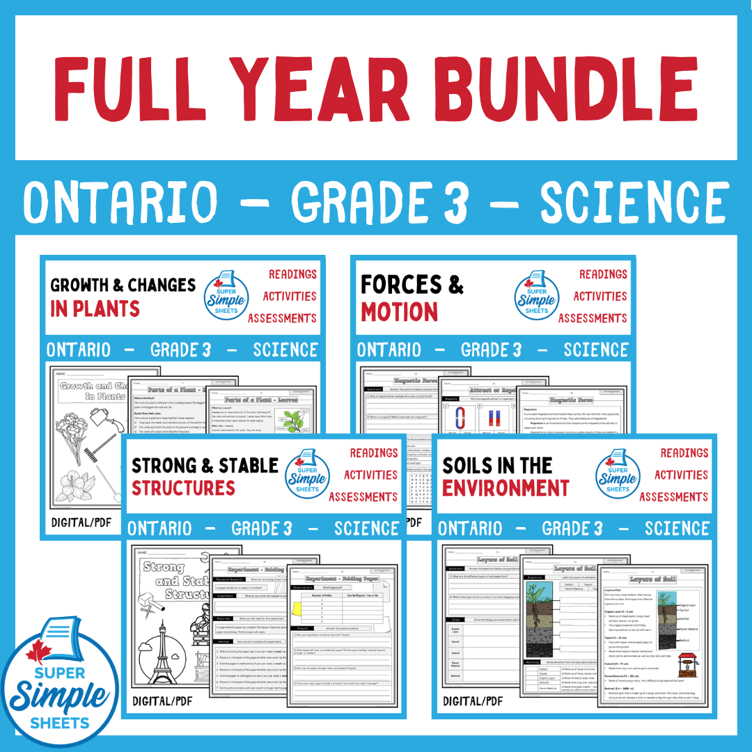 NEW UPDATED 2022! - Ontario Grade 3 Science - Full Year Bundle - GOOGL ...