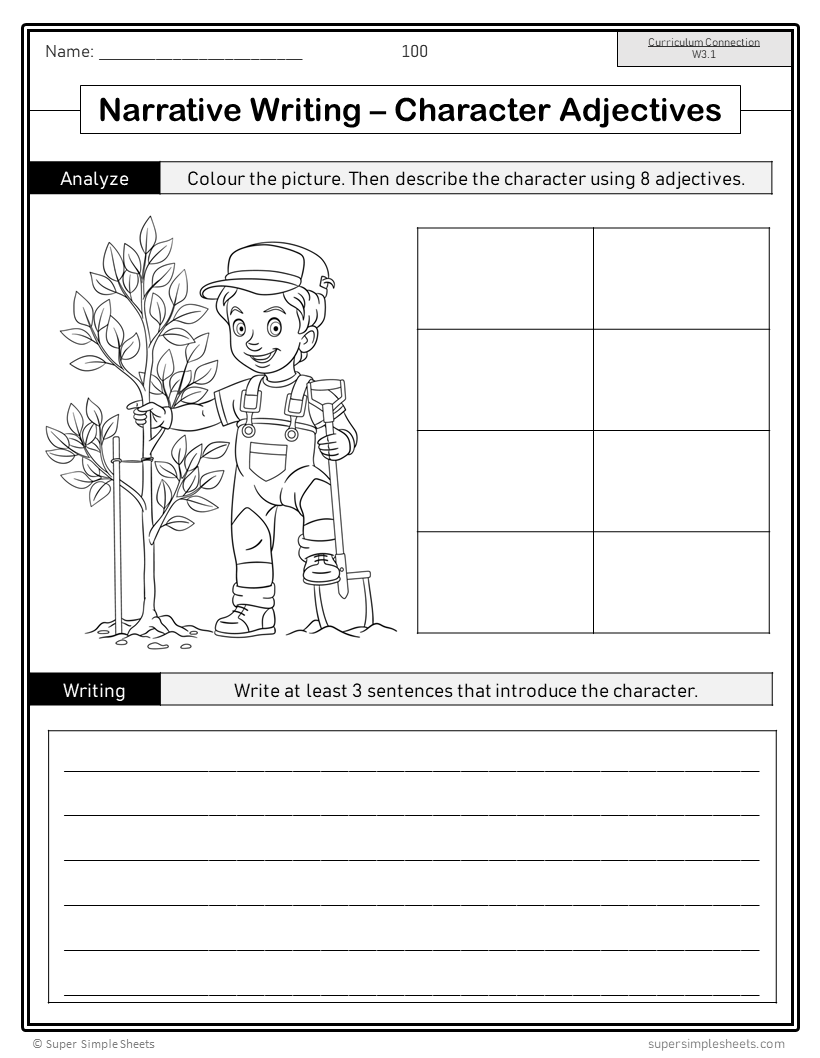 BC Grade 3 Language Arts ELA - FULL YEAR BUNDLE – Super Simple Sheets