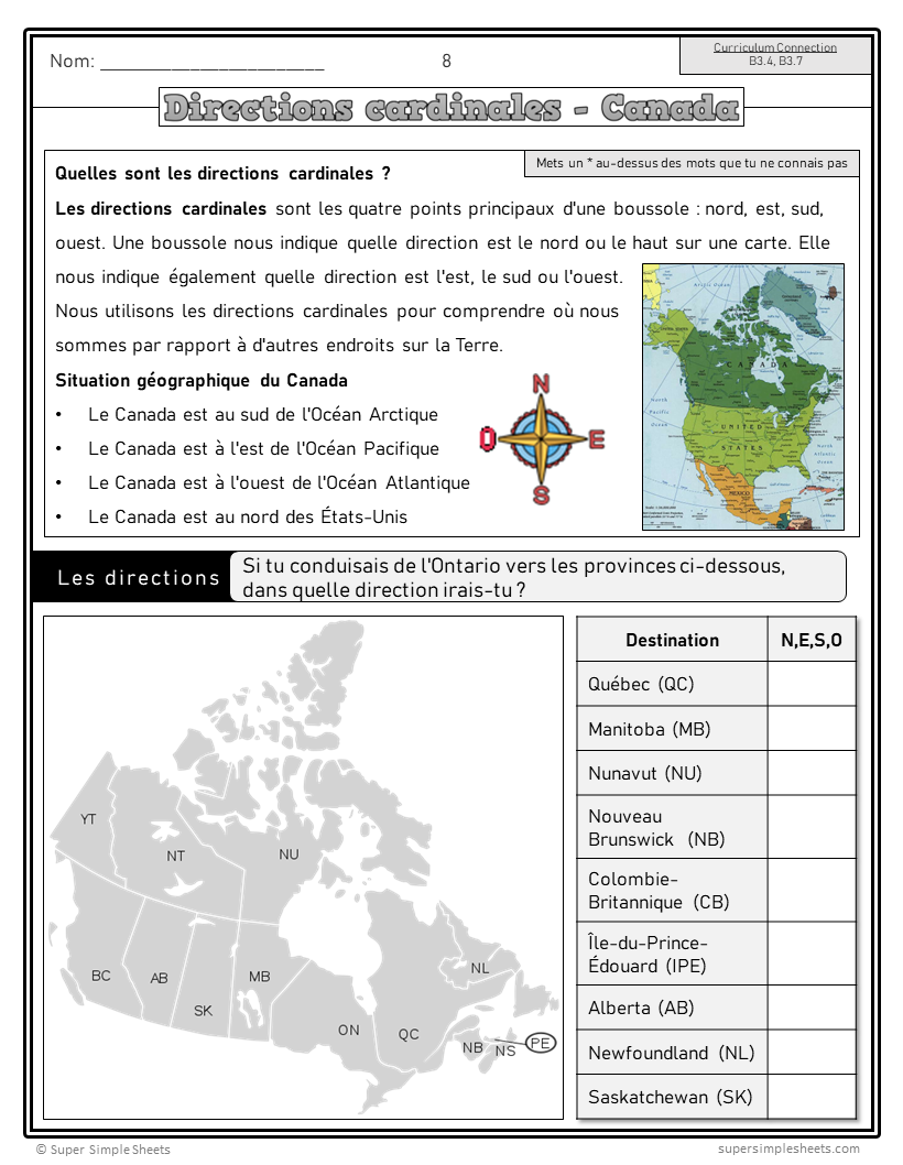 Ontario - Grade 4 - Social Studies - FULL YEAR BUNDLE - FRENCH VERSION ...