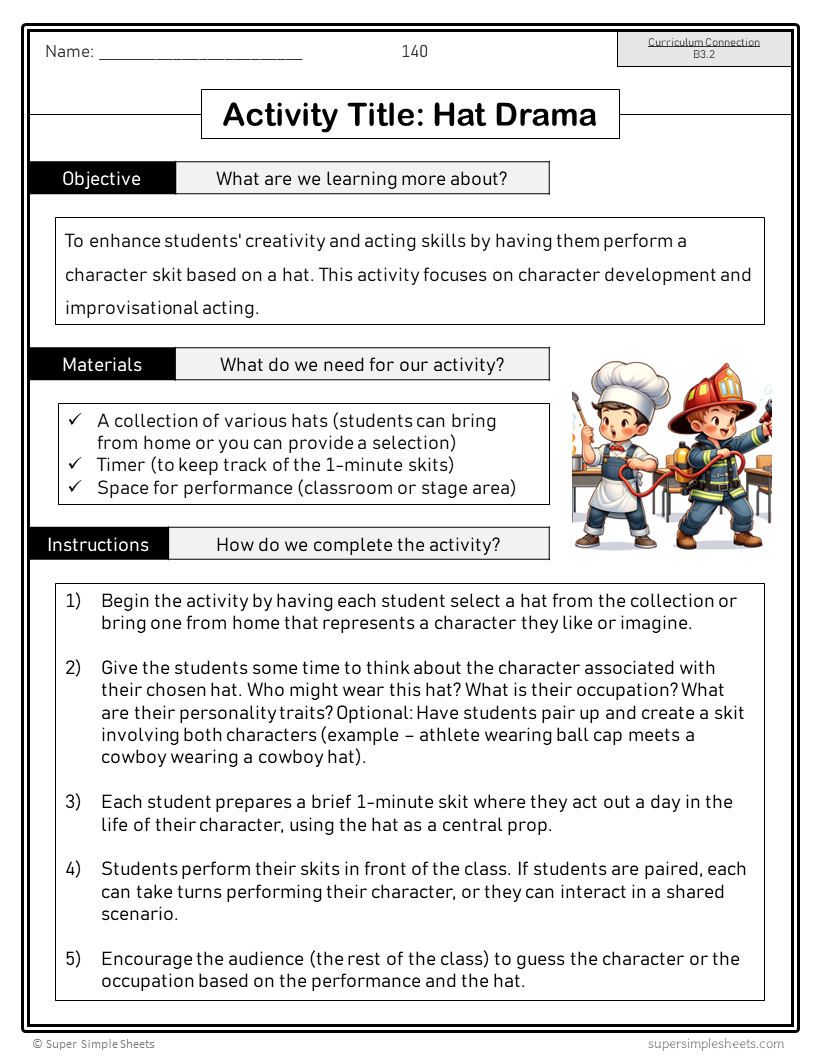 Ontario Arts Curriculum Grade 4 - Drama - Full Year Unit – Super Simple ...