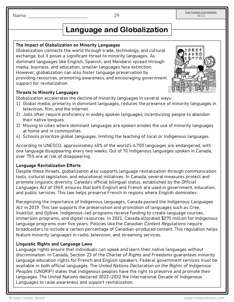 Alberta - Grade 10 Social Studies - FULL YEAR BUNDLE – Super Simple Sheets