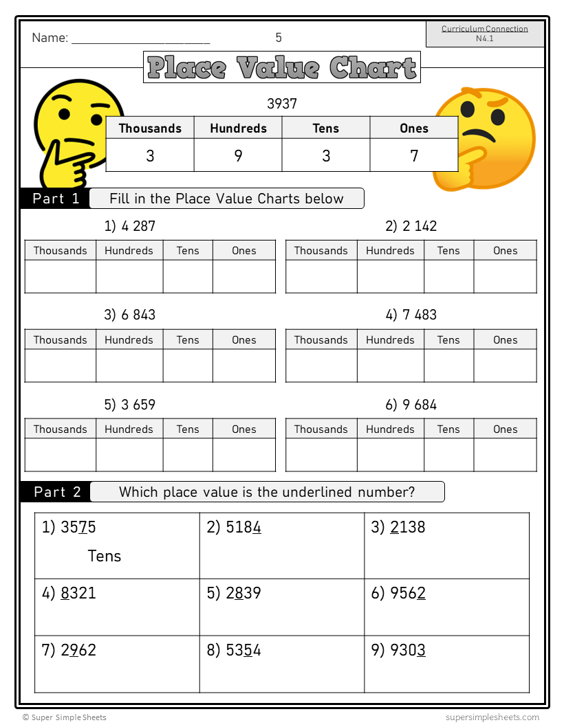 Saskatchewan Grade 4 Math - Full Year Bundle – Super Simple Sheets