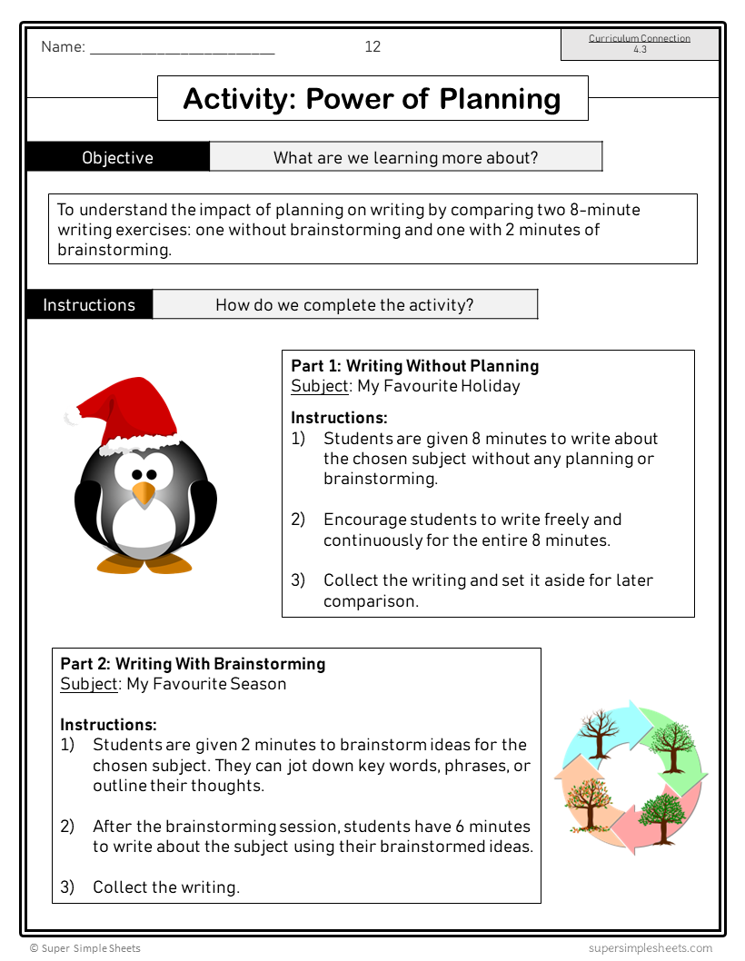 Manitoba Grade 2 Language Arts ELA - FULL YEAR BUNDLE – Super Simple Sheets