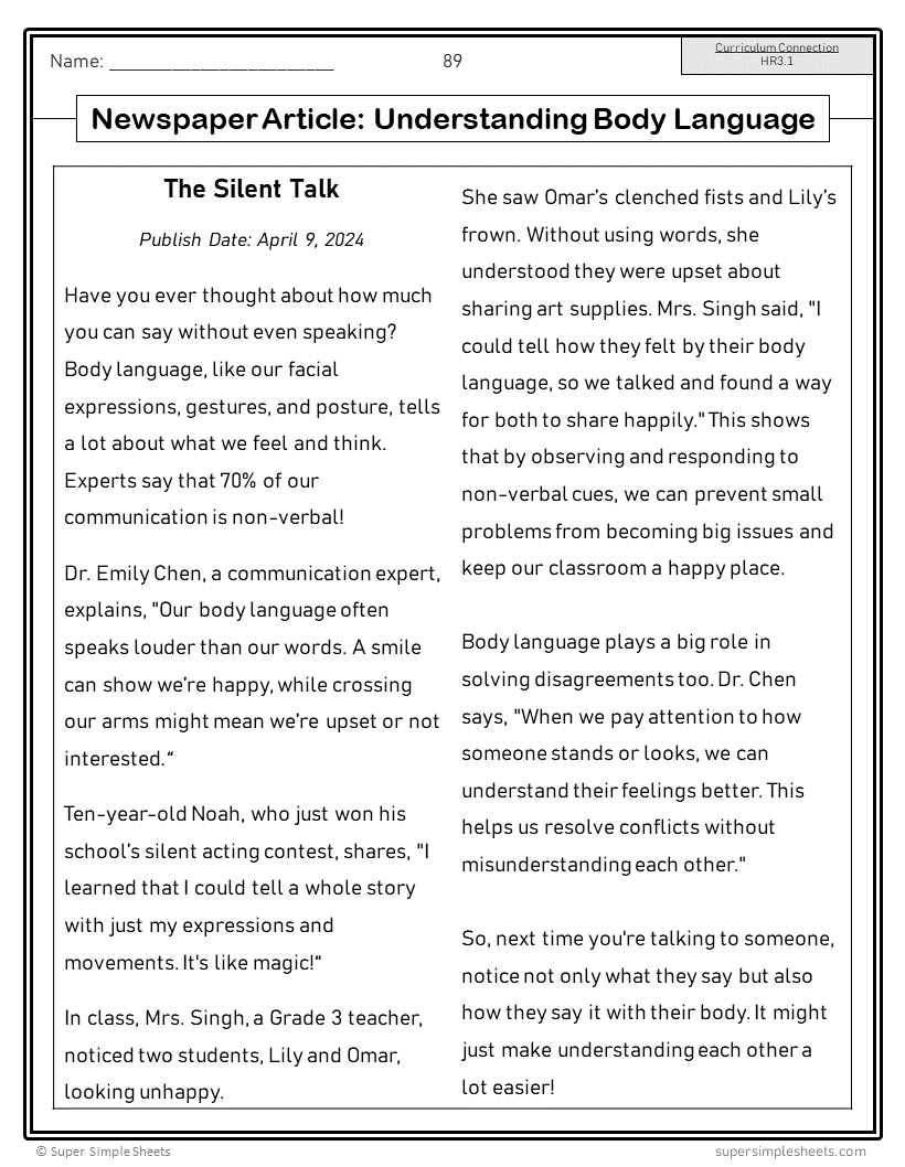 Alberta Grade 3 Health - Full Year Bundle – Super Simple Sheets