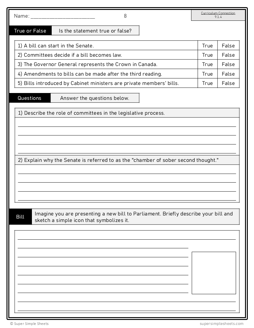 Alberta - Grade 9 Social Studies - FULL YEAR BUNDLE – Super Simple Sheets