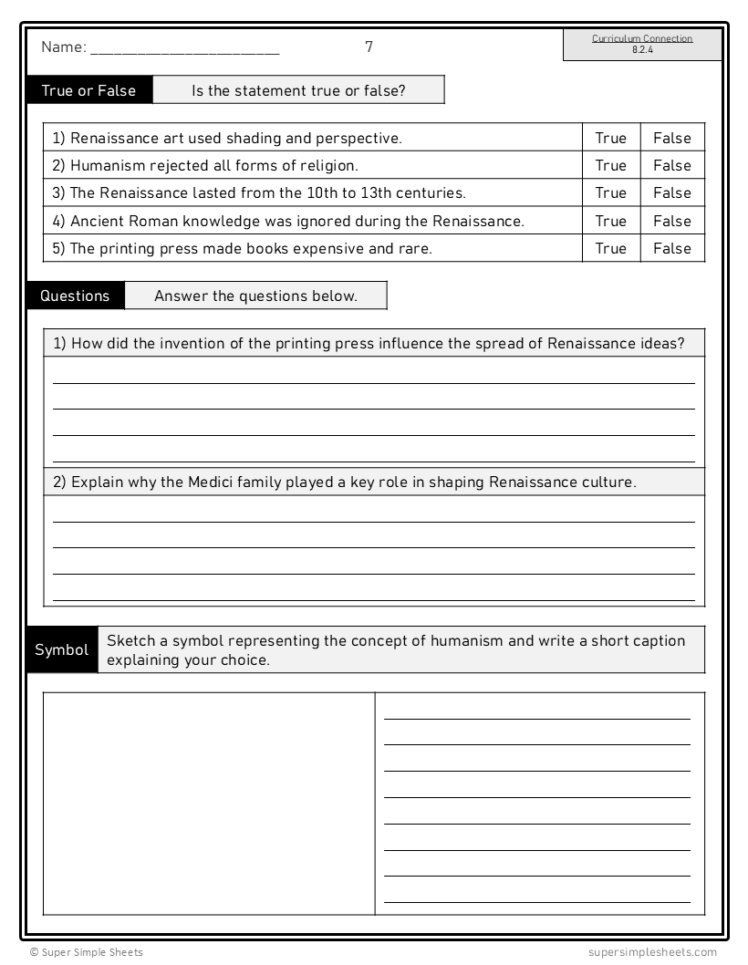 Alberta - Grade 8 Social Studies - FULL YEAR BUNDLE – Super Simple Sheets