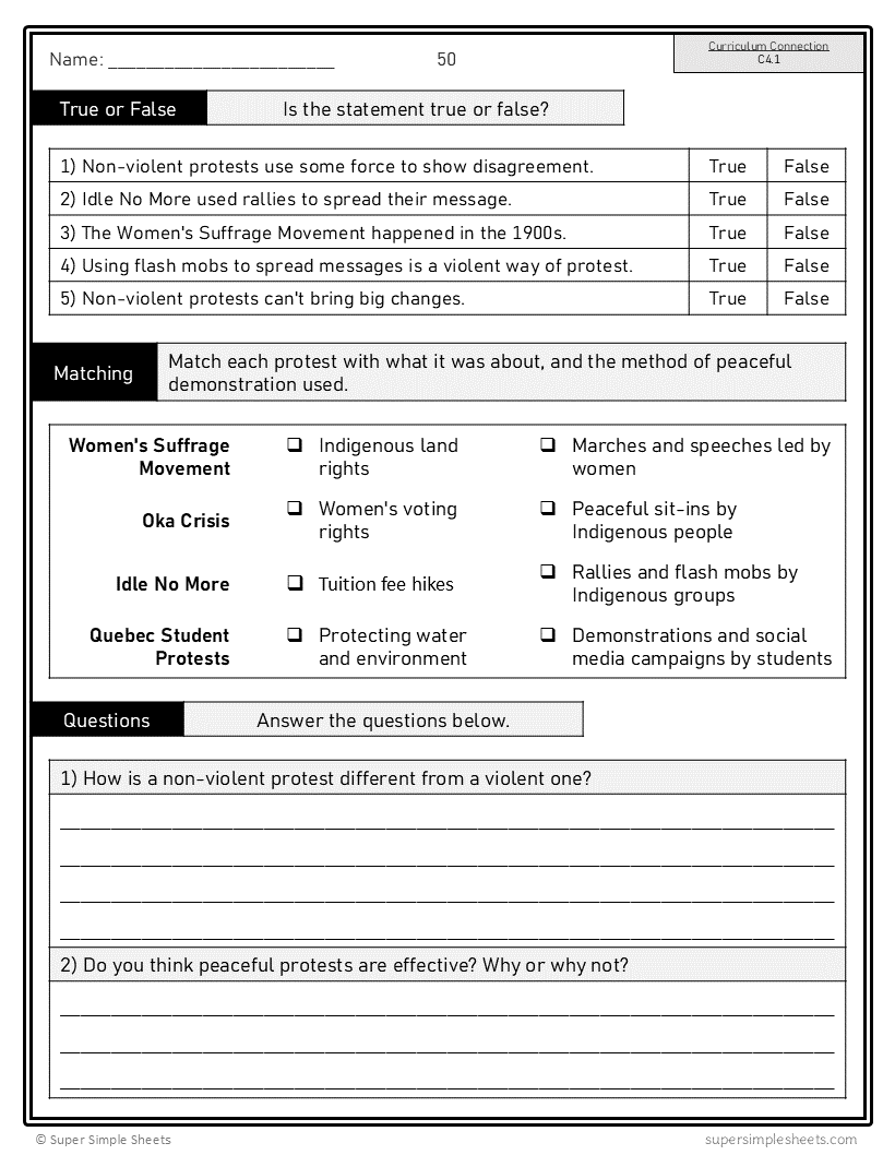 Citizenship Unit - Grade 4 - Alberta Social Studies - Lesson/Workbook ...