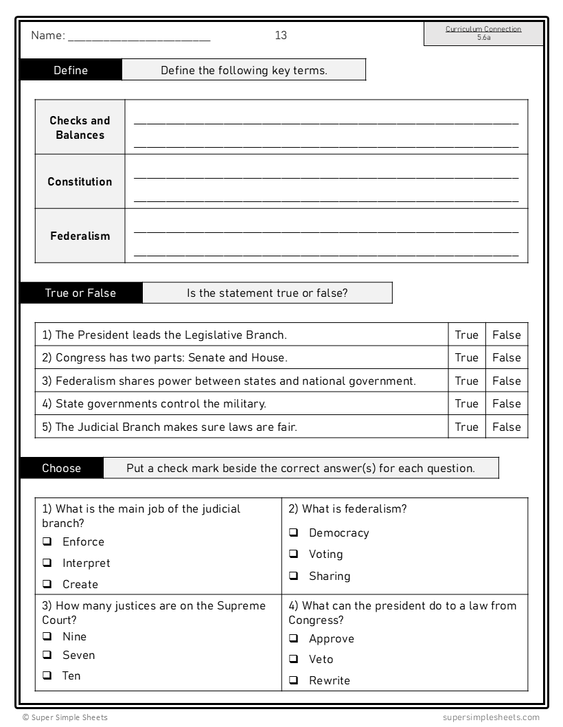New York - Grade 5 Social Studies - FULL YEAR BUNDLE – Super Simple Sheets