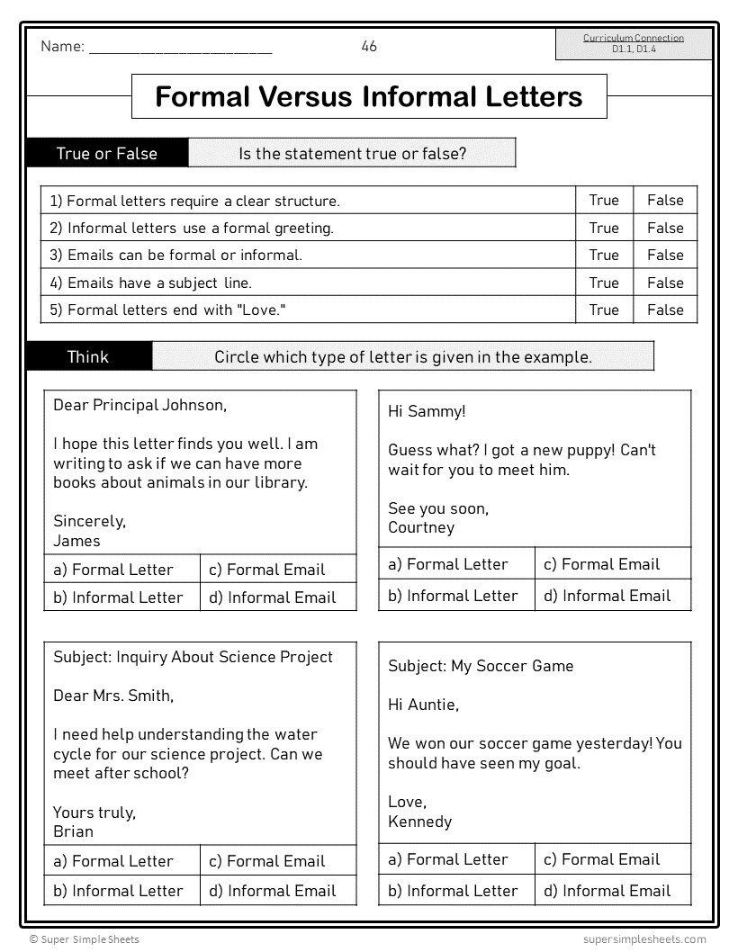 NEW 2023 Ontario Language - Grade 4 - Composition – Super Simple Sheets