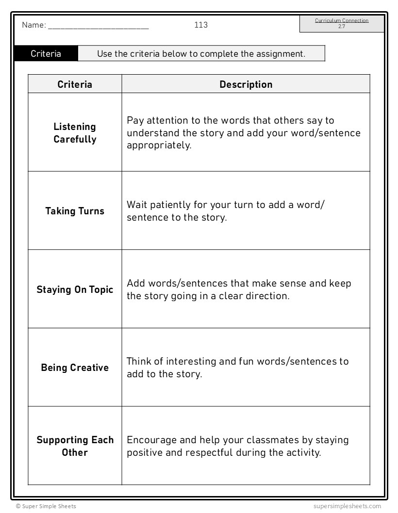 BC Arts Education - Grade 2 - Drama Unit – Super Simple Sheets