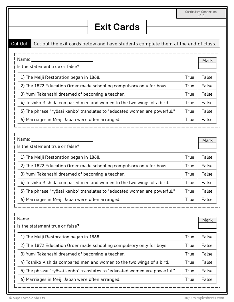 Alberta - Grade 8 Social Studies - FULL YEAR BUNDLE – Super Simple Sheets