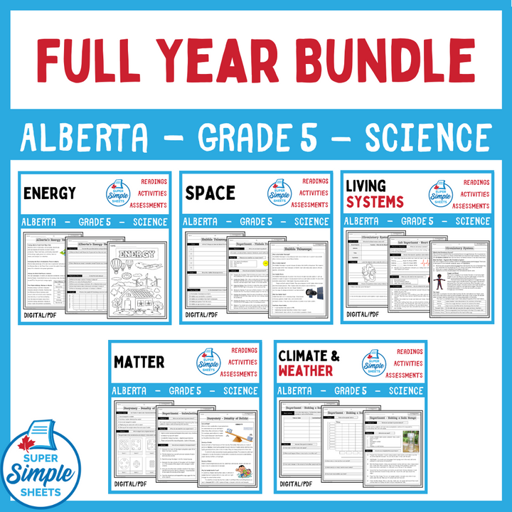 Alberta – Super Simple Sheets