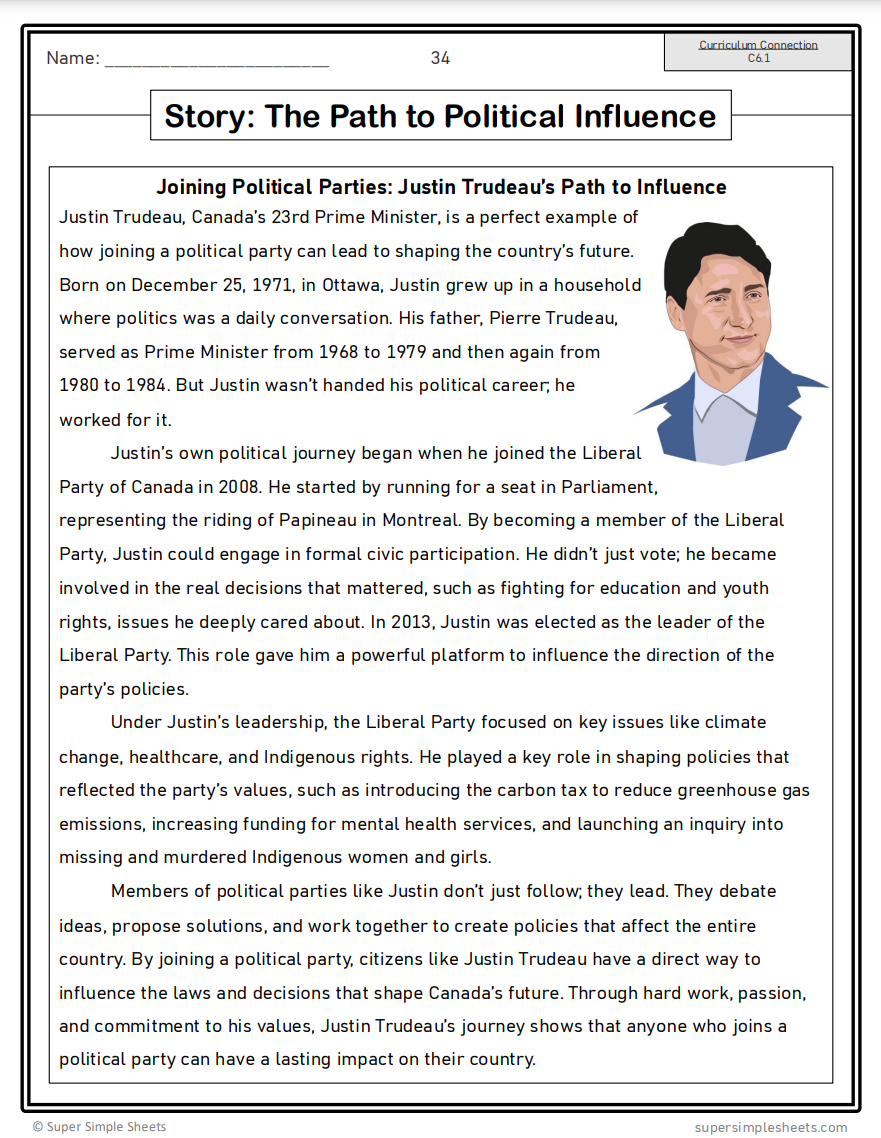Citizenship Unit - Grade 6 - Alberta Social Studies - Lesson/Workbook ...
