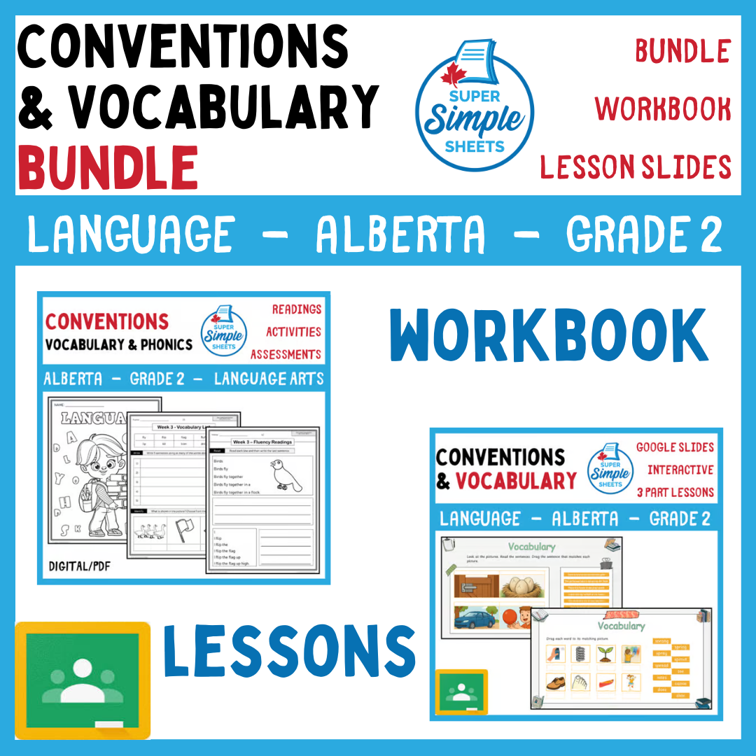 Grade 2 - Conventions & Vocabulary - Alberta Language - Lesson/Workboo ...