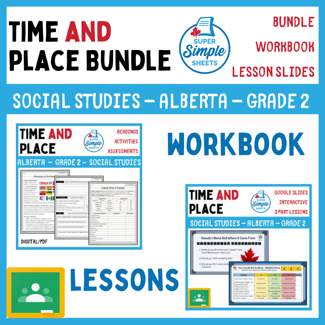 Grade 2 Time and Place - Alberta NEW 2025 Social Studies -Lesson/Workb ...