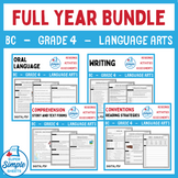 BC Grade 4 Language Arts ELA - FULL YEAR BUNDLE – Super Simple Sheets