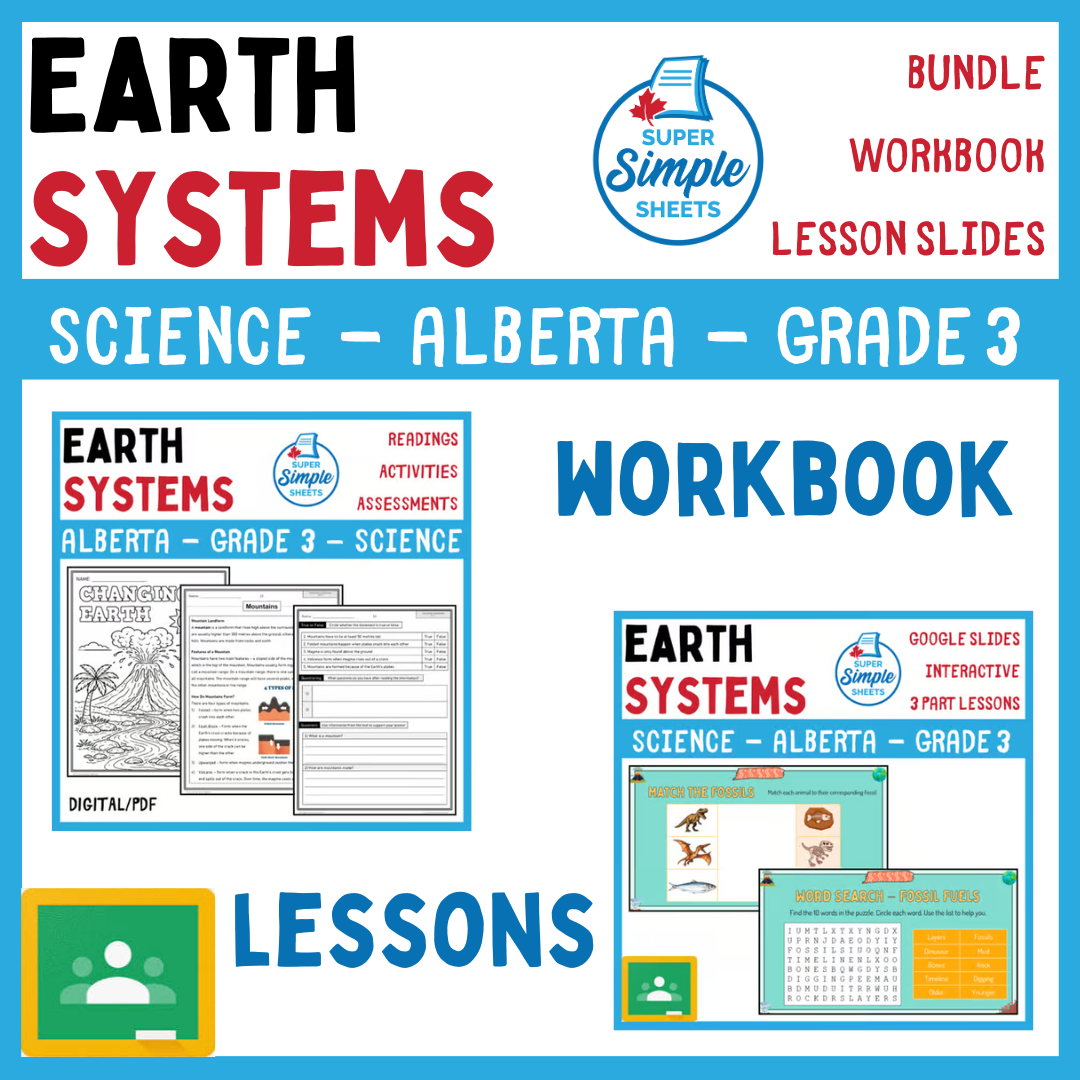 Grade 3 - Earth Systems - Alberta Science - Lesson/Workbook Bundle ...