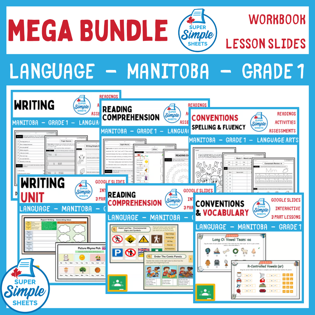 Manitoba – tagged "Grade 1" – Super Simple Sheets