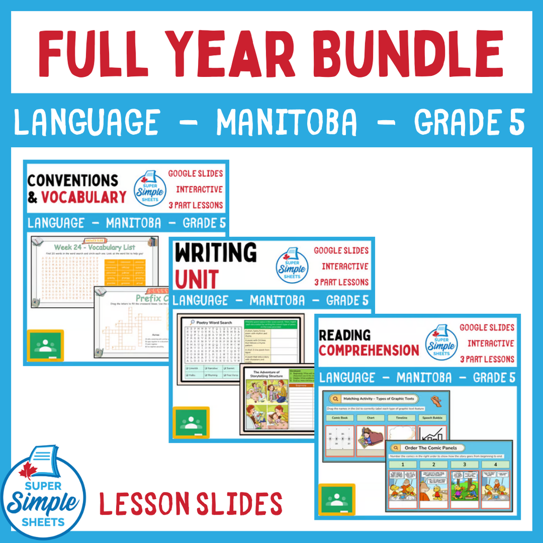 Manitoba – tagged "Grade 5" – Super Simple Sheets