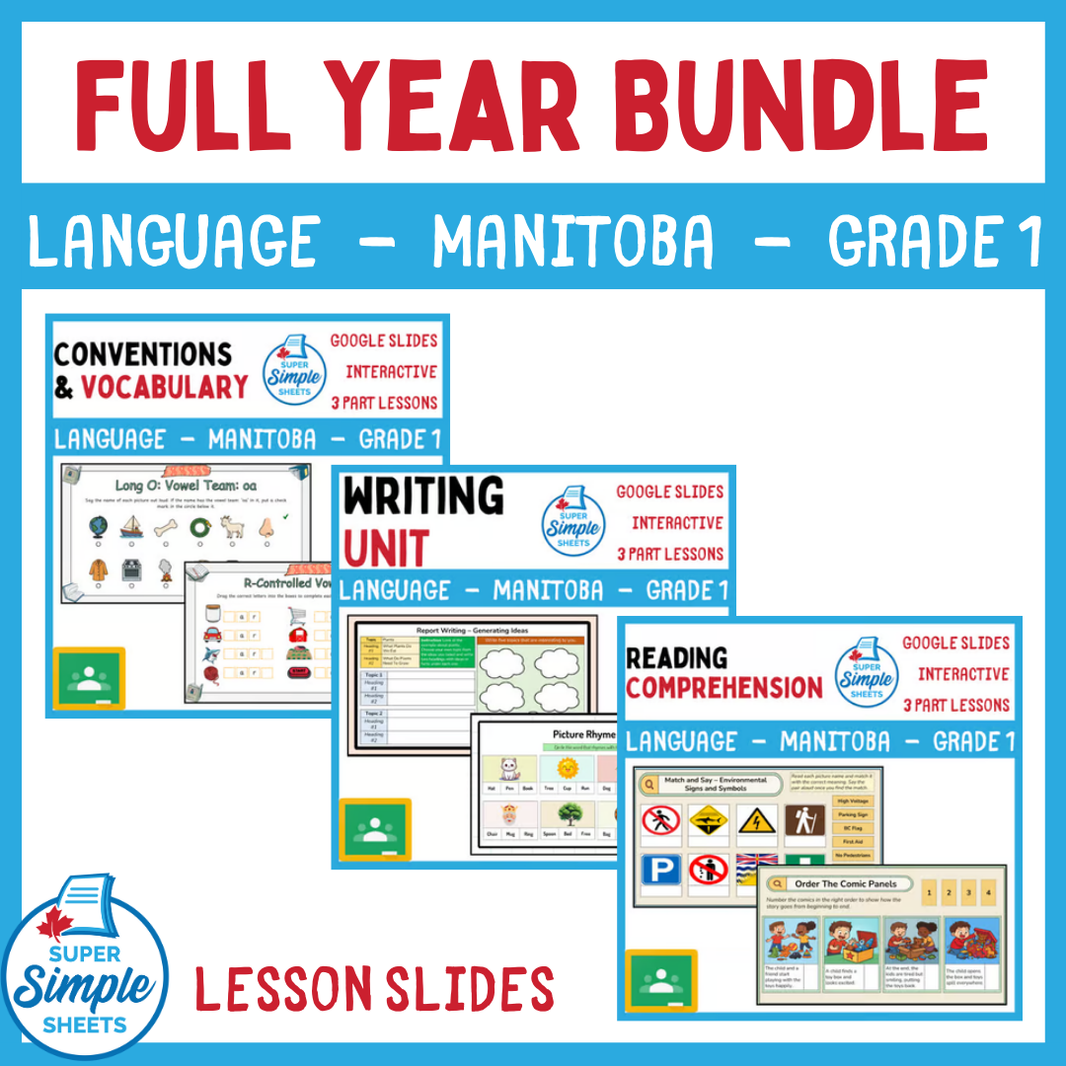 Manitoba – tagged "Grade 1" – Super Simple Sheets