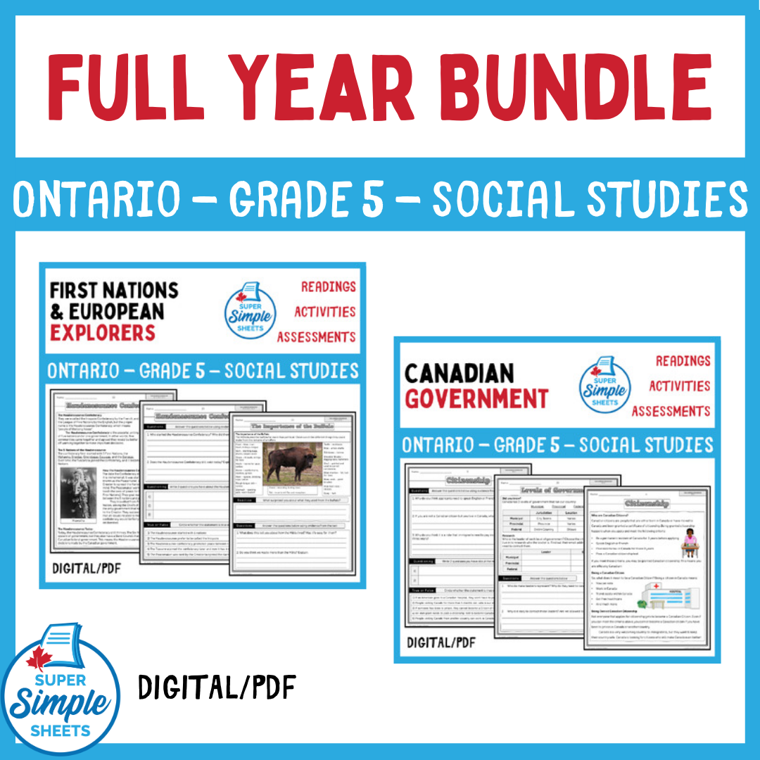 Ontario – Super Simple Sheets