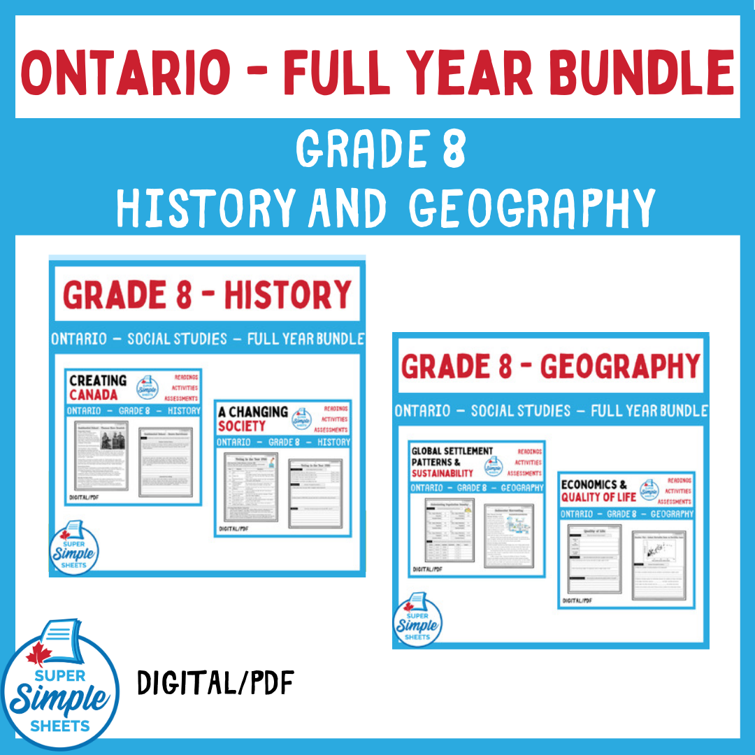 Ontario – Super Simple Sheets