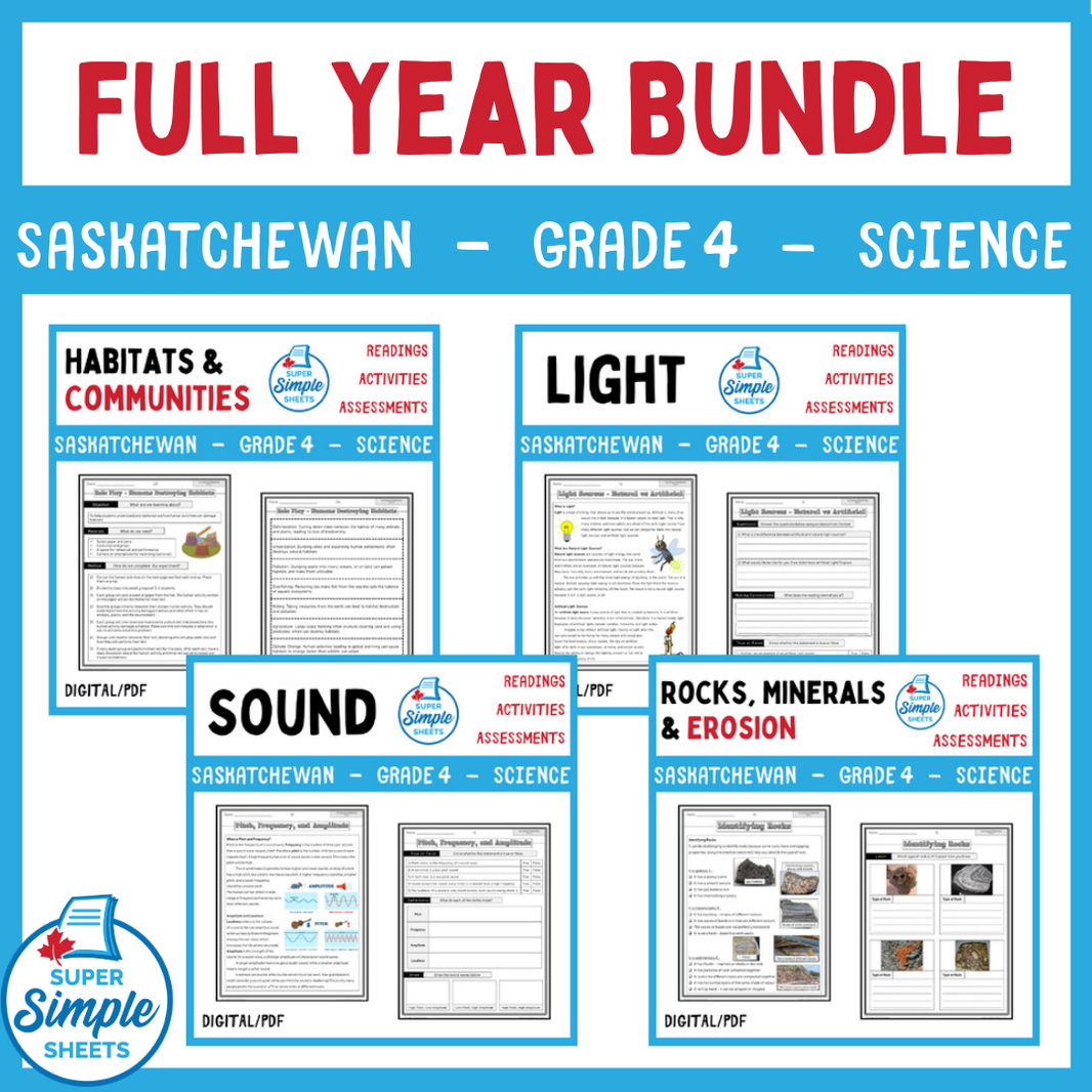 Saskatchewan – Super Simple Sheets