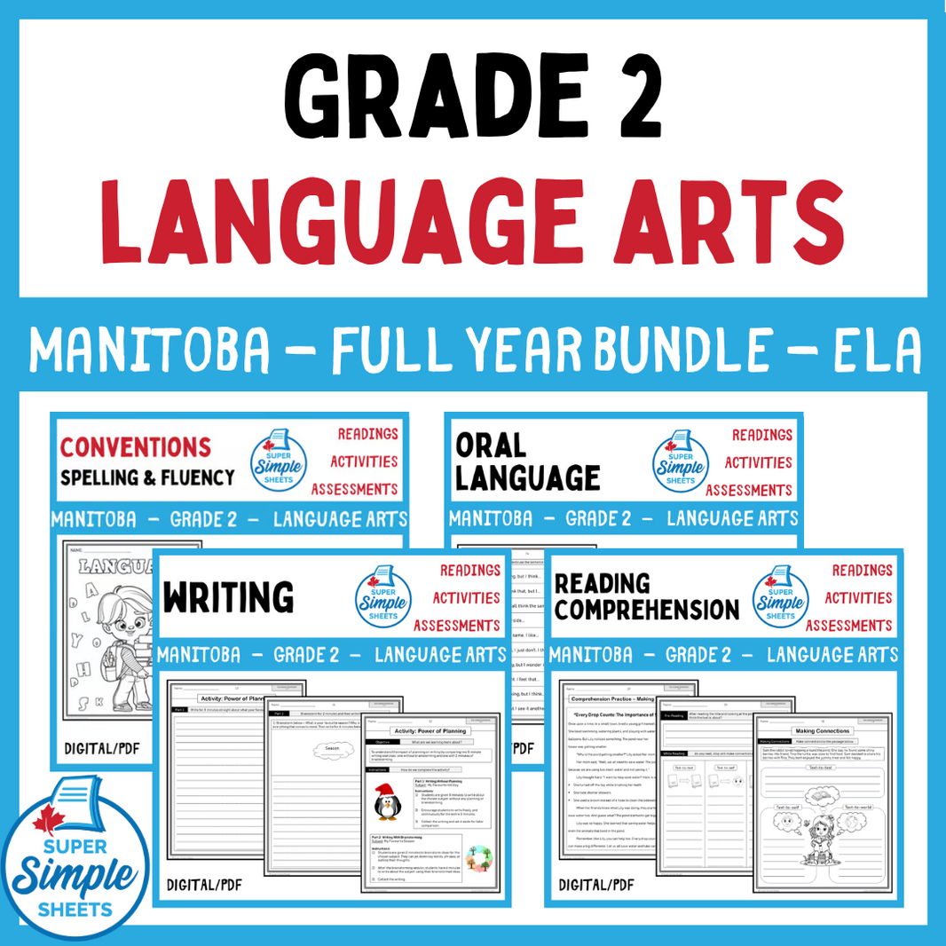 Manitoba – tagged "Grade 2" – Super Simple Sheets