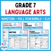 Manitoba Grade 7 Language Arts ELA - FULL YEAR BUNDLE – Super Simple Sheets