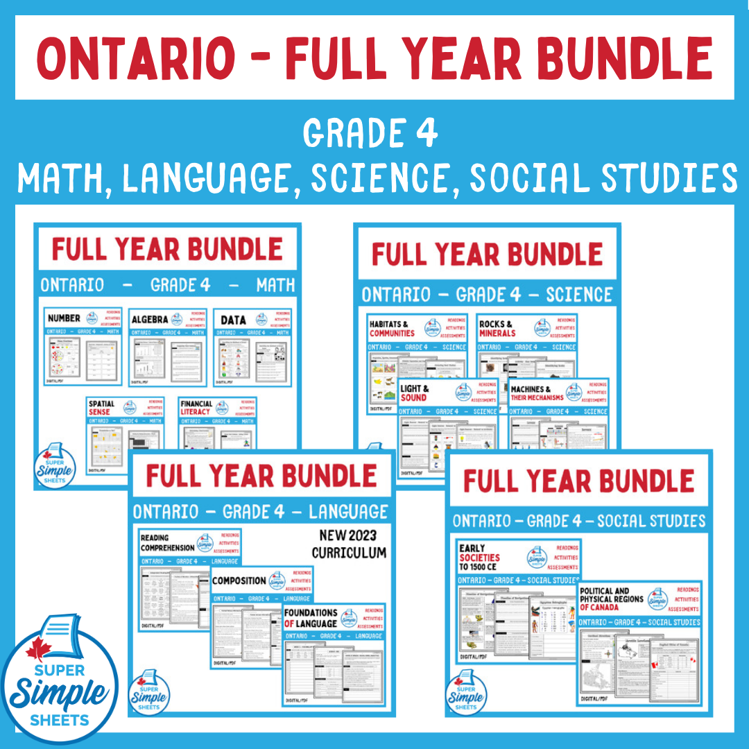 Ontario – Super Simple Sheets