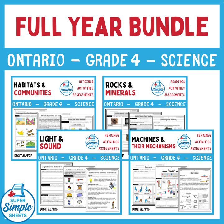 Ontario – Super Simple Sheets