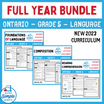 Ontario Grade 5 Language - FULL YEAR BUNDLE - NEW 2023 Curriculum ...