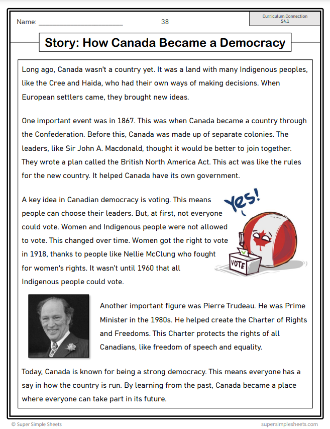 Systems Unit - Grade 4 - Alberta 2025 Social Studies - Lesson/Workbook ...