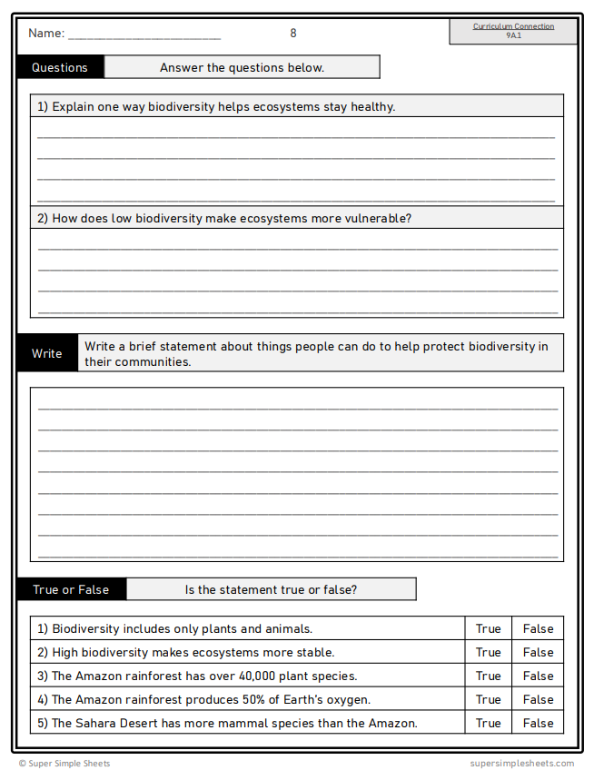Grade 9 - Alberta Science - FULL YEAR BUNDLE – Super Simple Sheets