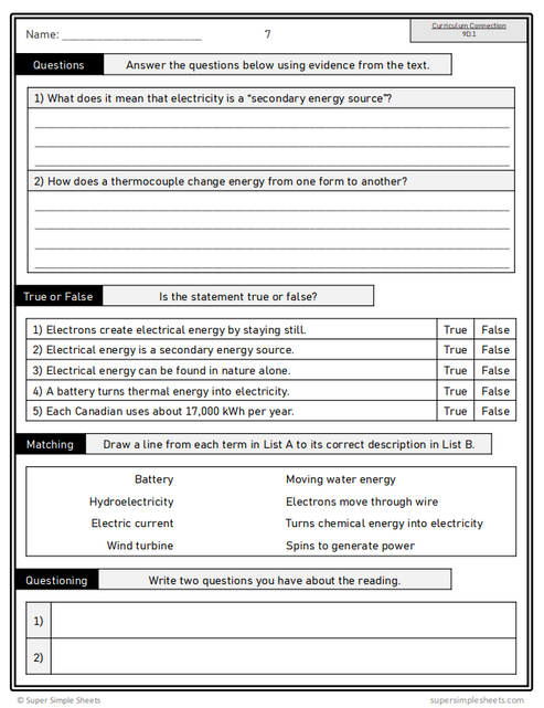 Grade 9 - Alberta Science - FULL YEAR BUNDLE – Super Simple Sheets