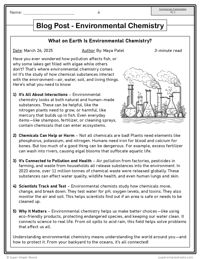 Grade 9 - Alberta Science - FULL YEAR BUNDLE – Super Simple Sheets