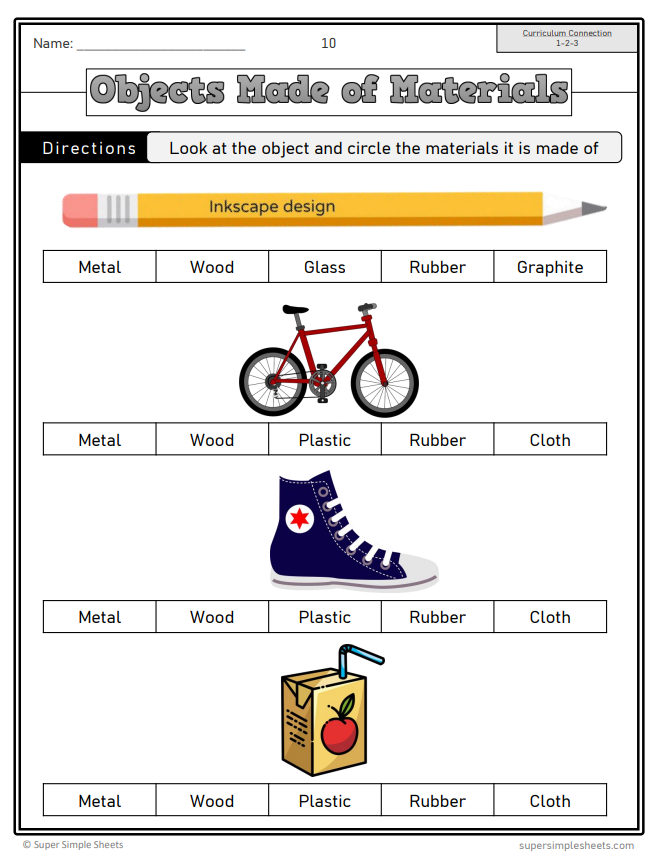 Science - Manitoba Grade 1 - FULL YEAR BUNDLE – Super Simple Sheets