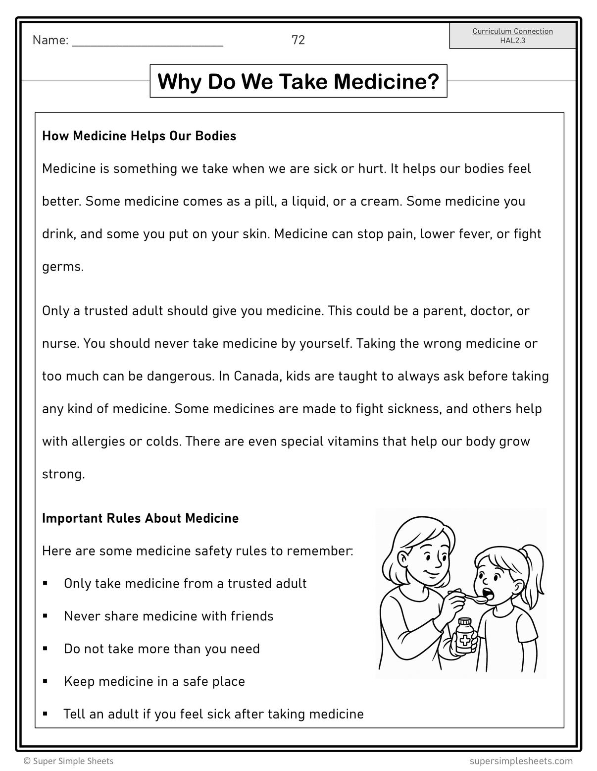 BC Health Curriculum - Grade 2 - FULL YEAR BUNDLE – Super Simple Sheets