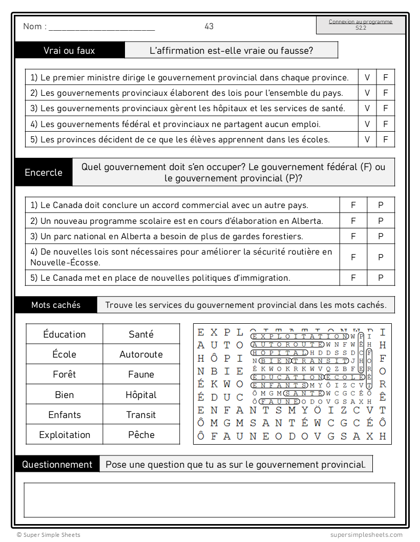 Alberta - Grade 2 Social Studies - French Immersion - FULL YEAR BUNDLE ...