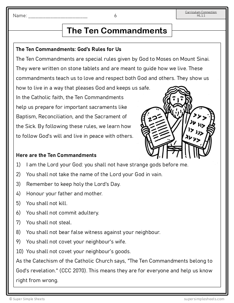 Ontario Catholic Religion - Grade 5 Full Year Bundle – Super Simple Sheets