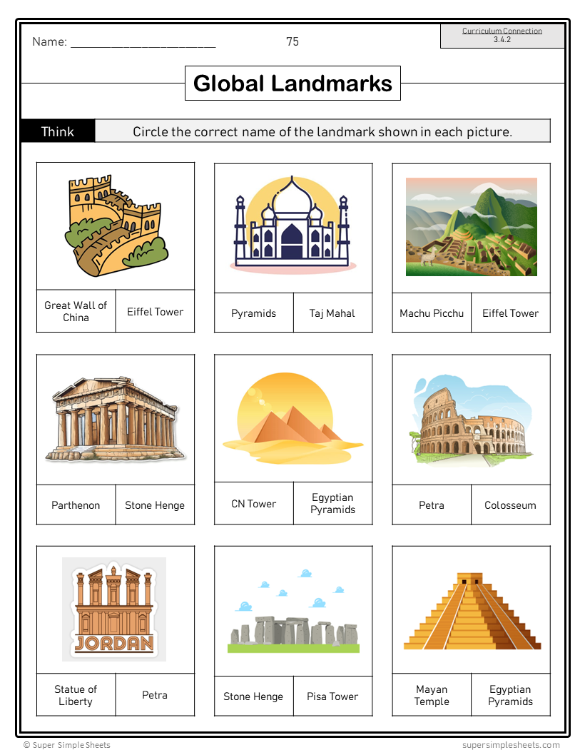Manitoba - Grade 3 Social Studies - FULL YEAR BUNDLE – Super Simple Sheets