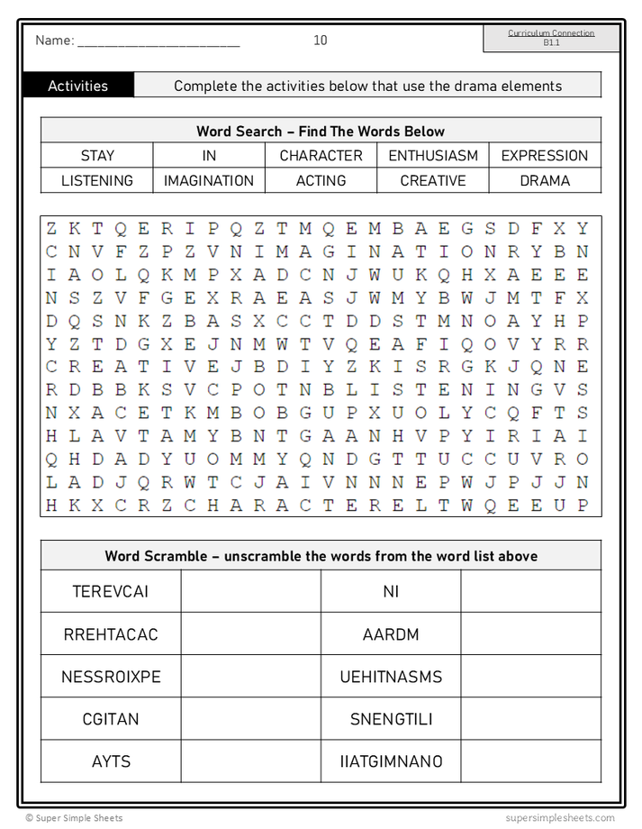 Ontario Arts Curriculum Grade 2 - Drama - Full Year Unit – Super Simple ...