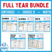 Grade 3 Full Year Math Bundle - Ontario New 2020 Curriculum – Super ...