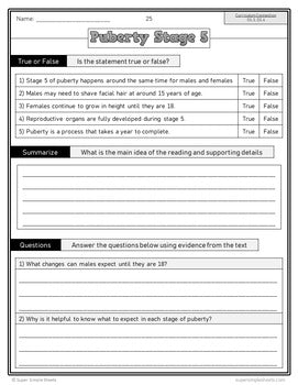 Ontario Grade 5 Health - Full Year Bundle – Super Simple Sheets