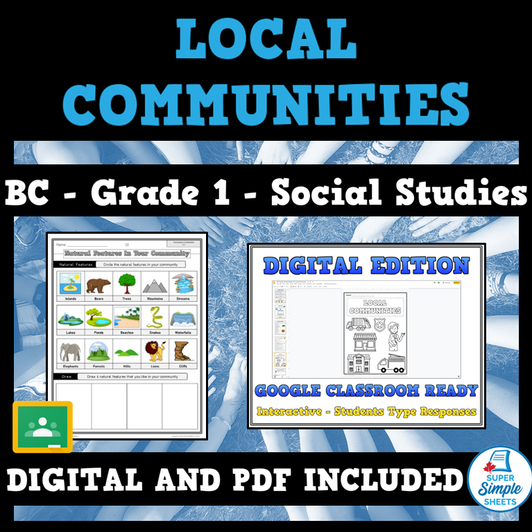 BC Grade 1 Social Studies - Full Year Bundle – Super Simple Sheets