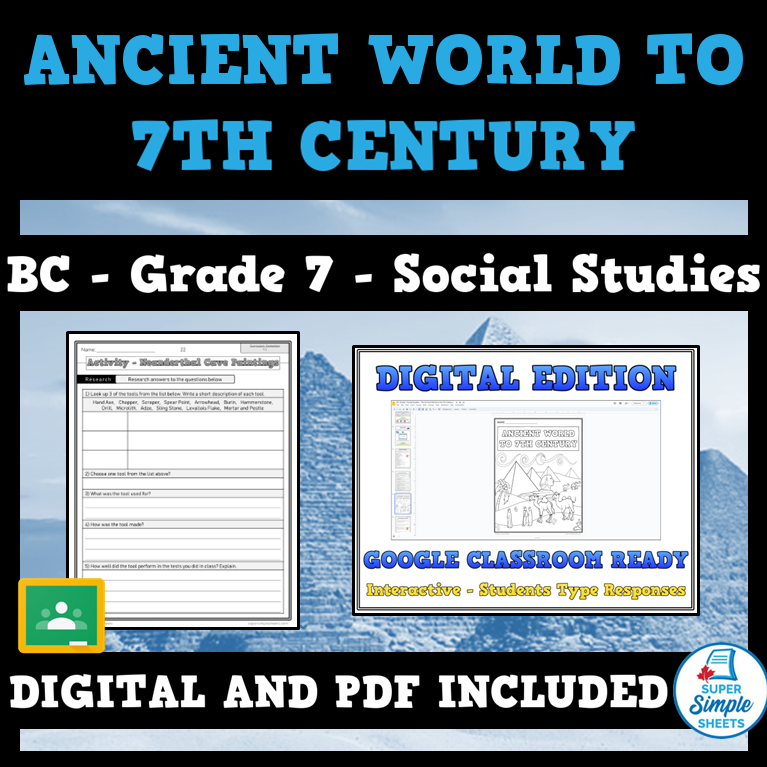 BC Social Studies Grade 7 Full Year Bundle – Super Simple Sheets
